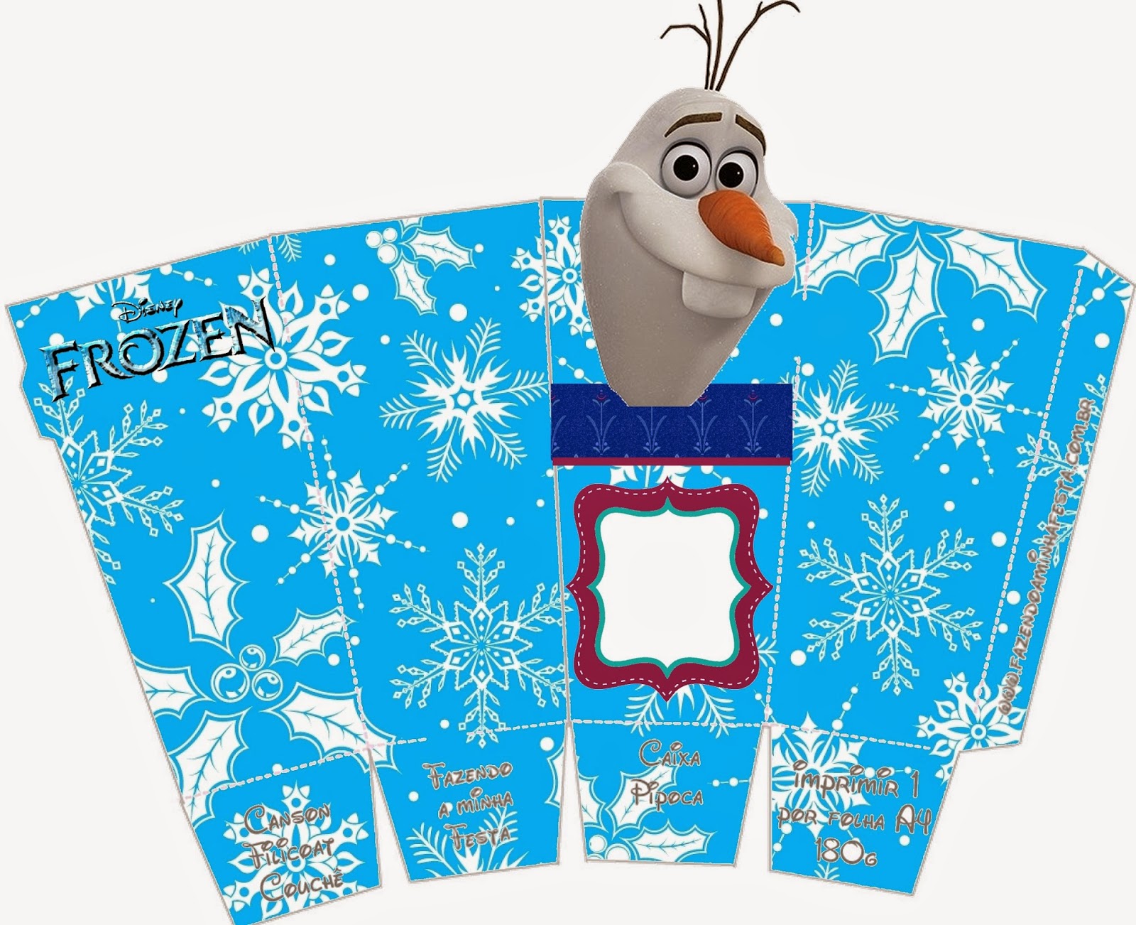 Frozen Free Printable PopCorn Boxes. - Oh My Fiesta! in english