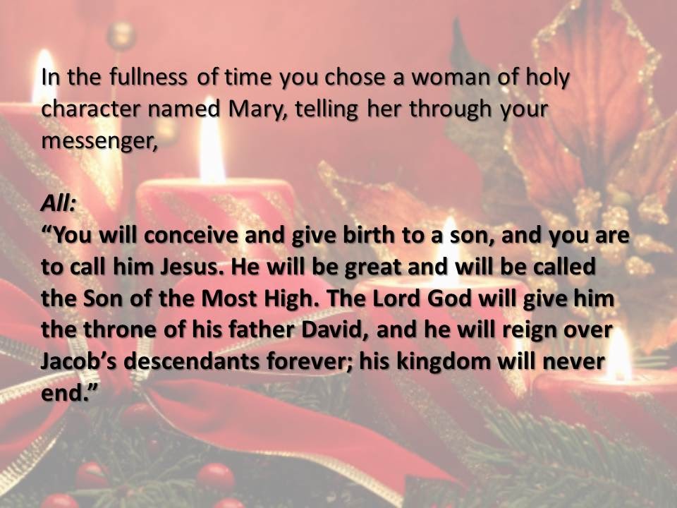Pastor Don's Blog: Christmas Eve Litany for Holy Communion