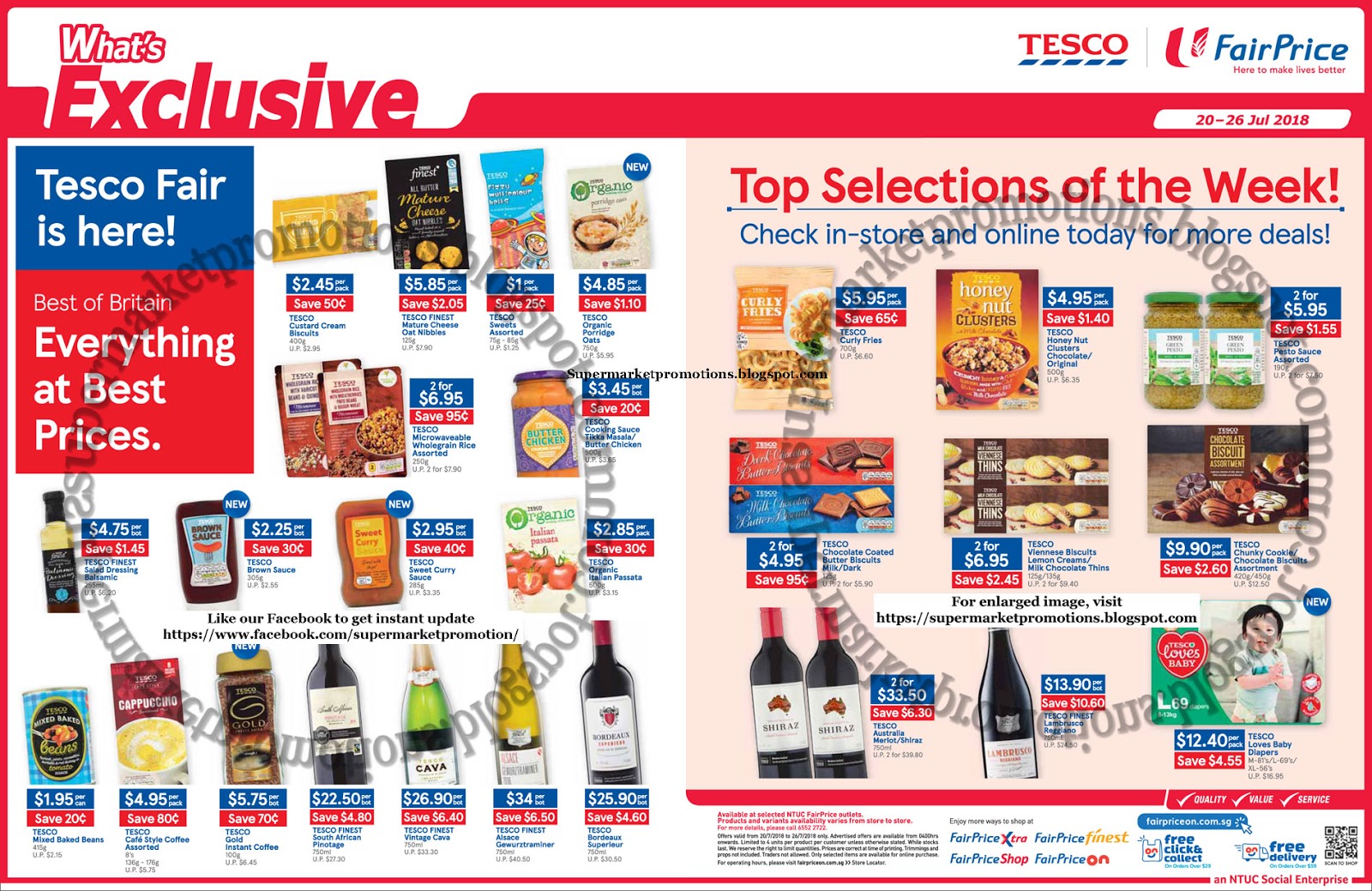 NTUC FairPrice Tesco Promotion 20 - 26 July 2018 ~ Supermarket Promotions