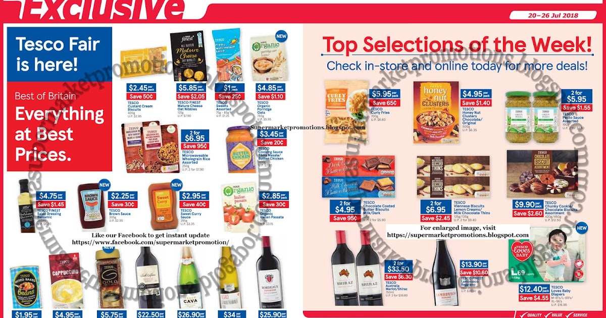 NTUC FairPrice Tesco Promotion 20 - 26 July 2018 ~ Supermarket Promotions
