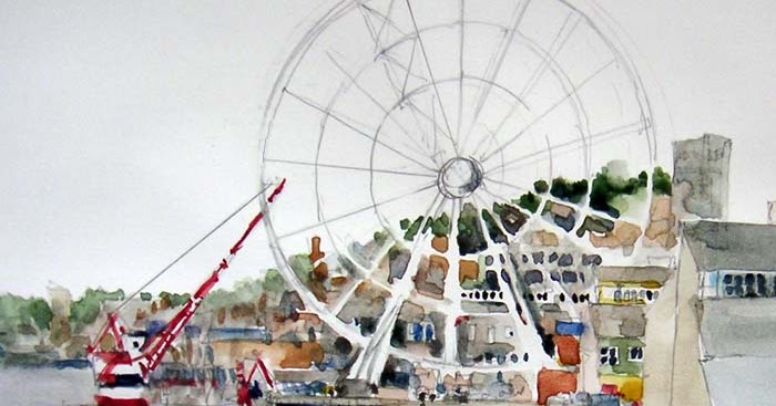 Urban Sketchers Seattle: The Great Wheel