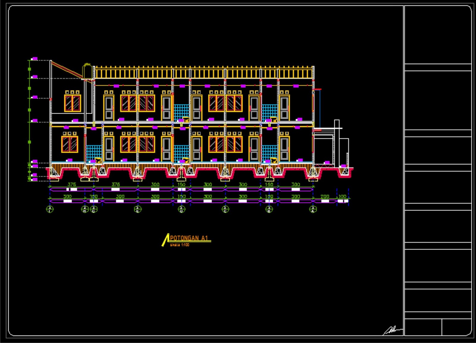 KOTAK GAMBAR CAD: DESAIN KOS_KOSAN SIMPLE