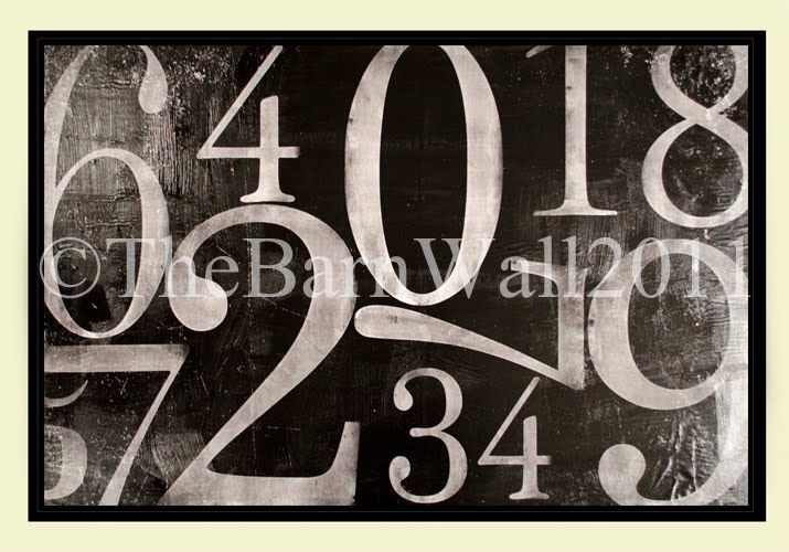 The Barn Wall: Distressed Numbers Wall Art Large - $95