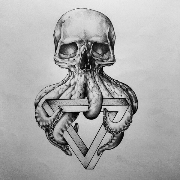 Impossible world site blog: Octopus with skull head