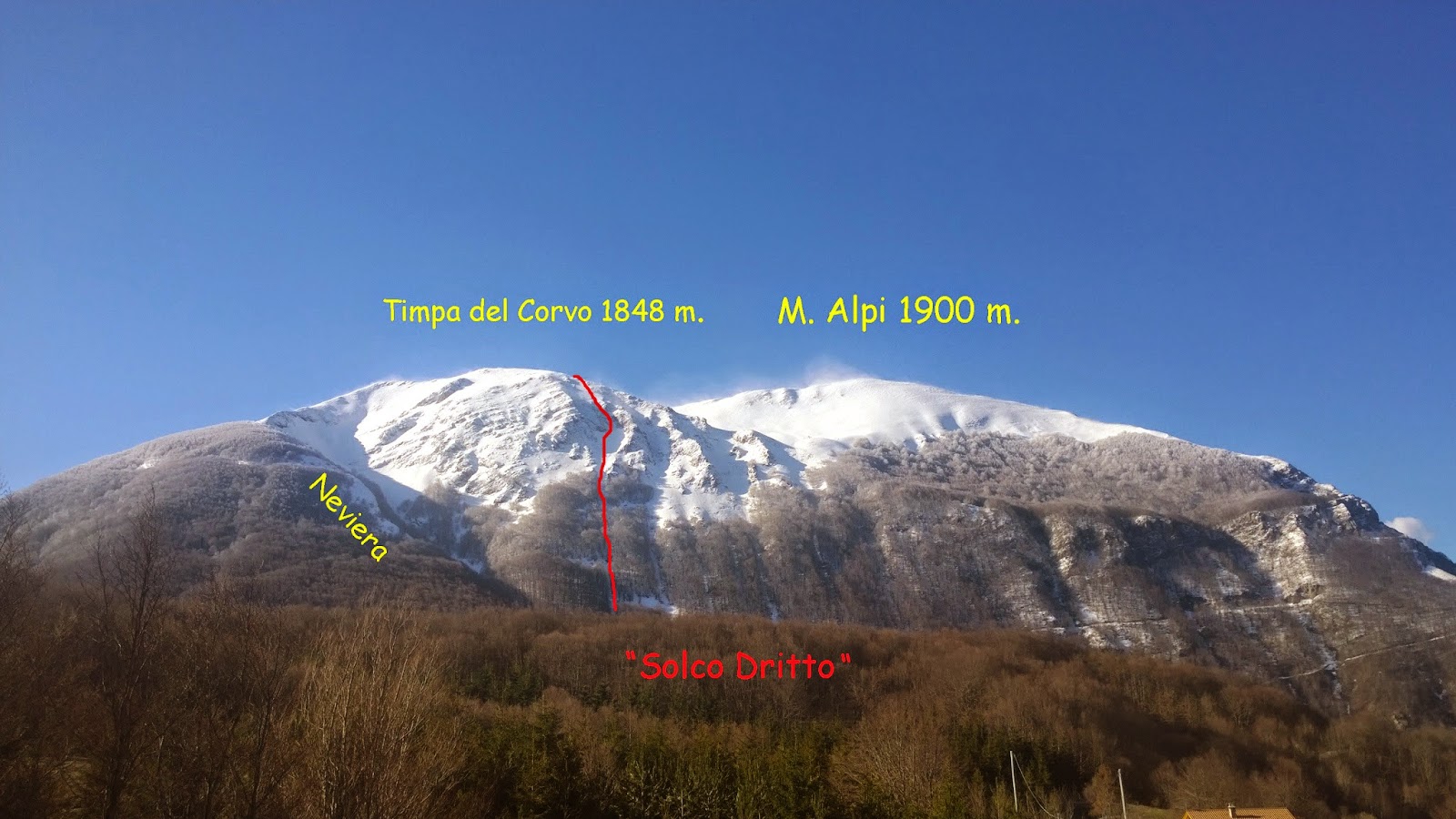 POLLINOFANTASTICO: Monte Alpi: "Solco Dritto" in solitaria