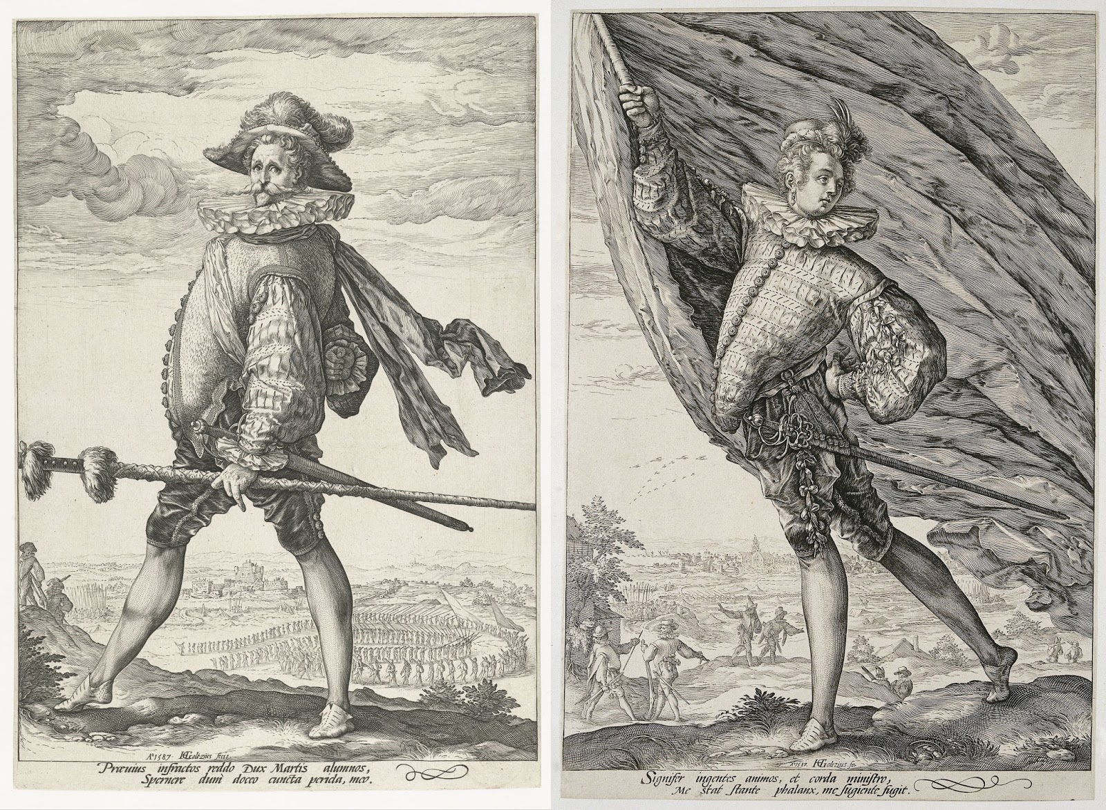 Hendrick Goltzius: Two officers (1587)