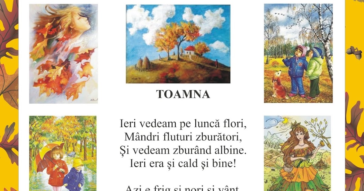 POEZII PENTRU COPII DE GRADINITA: TOAMNA