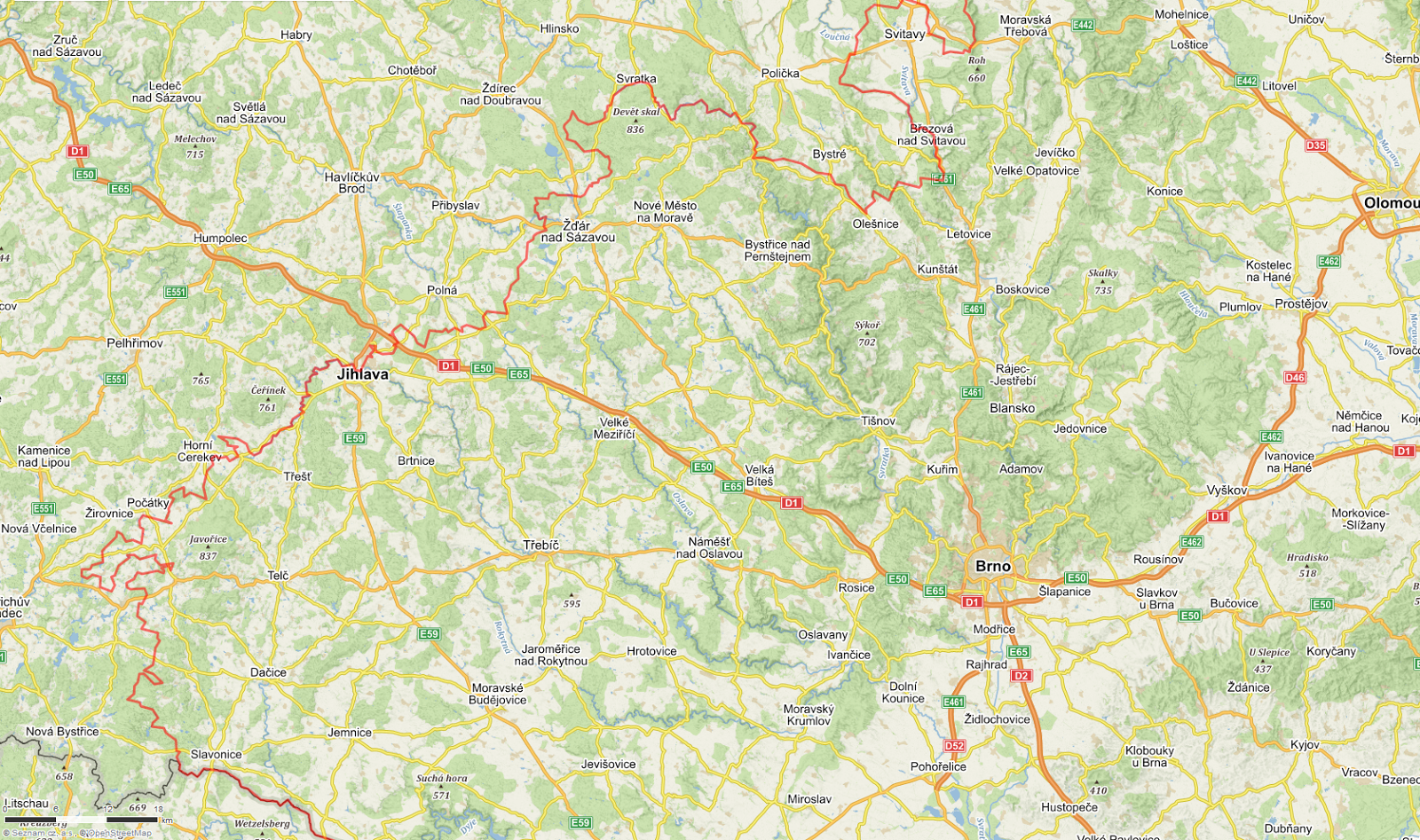 Moravská orlice: Morava, Čechy a Slezsko na digitální mapě