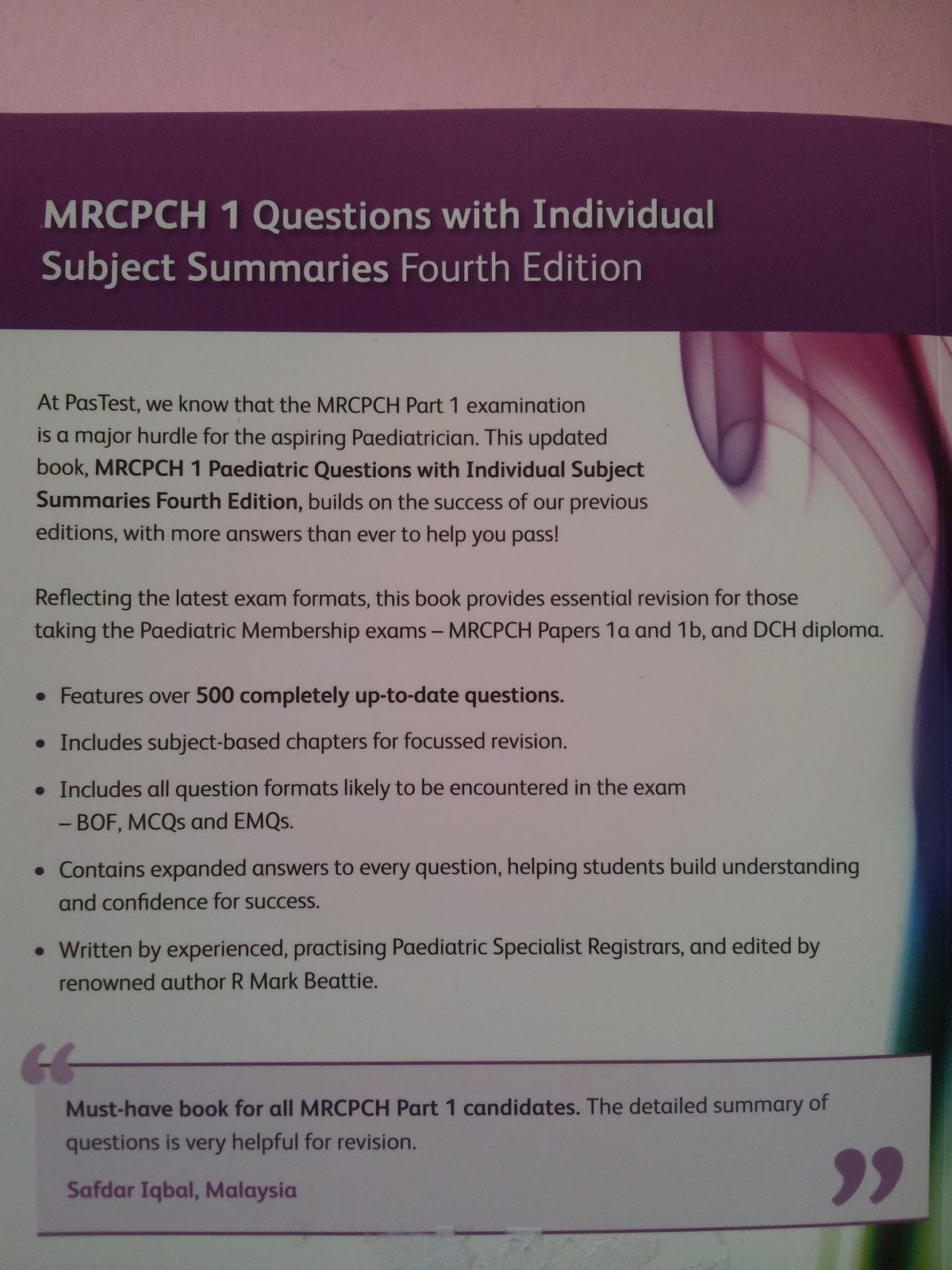 Bukumedik Blogspot (Medical Books Online Shoppe): PASTEST - MRCPCH 1 ...