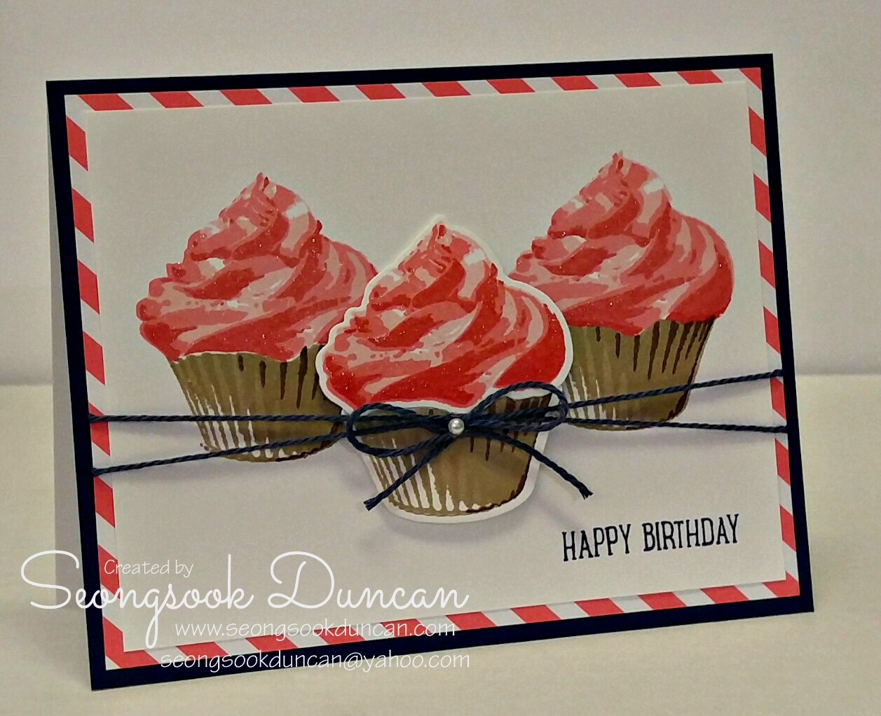Seongsook's Creations: Cupcake Birthday card