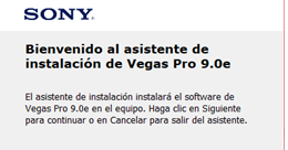 practica con sony vega: Instalacion sony vega