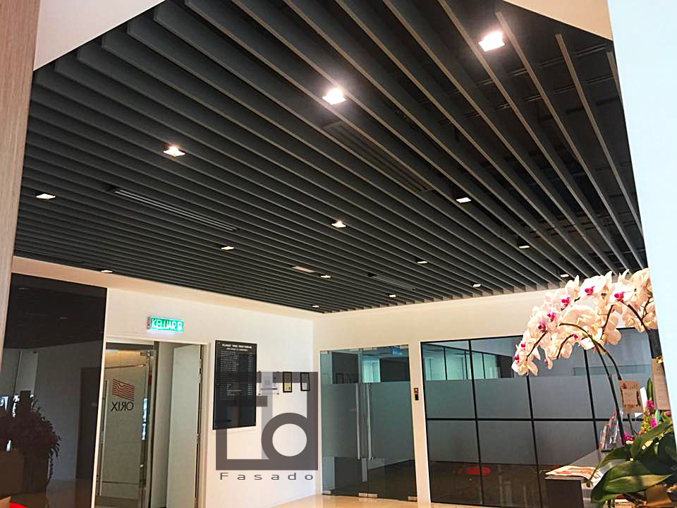 Aluminium Baffle Ceiling - Project Orix Office