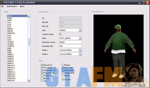 GTA SA - Ped Editor 1.0 | GTA Free Mods
