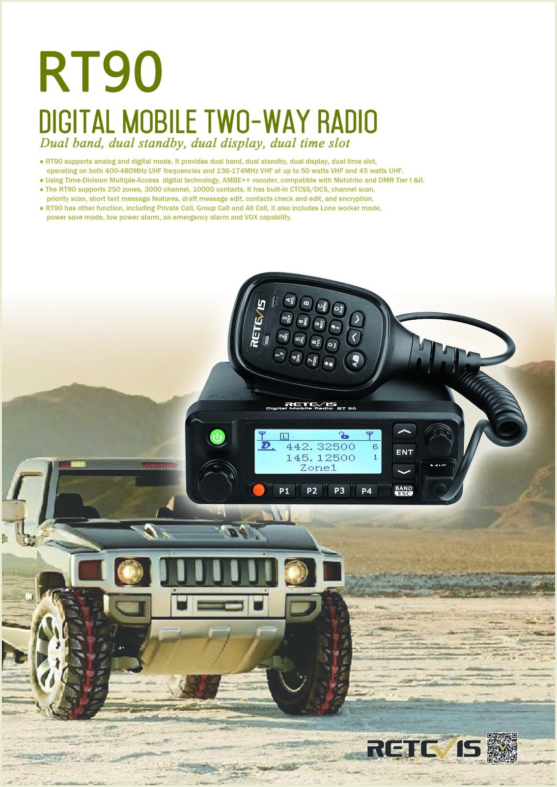 Delboy's Radio Blog: NEW - Retevis RT90 Dual Band DMR Radio