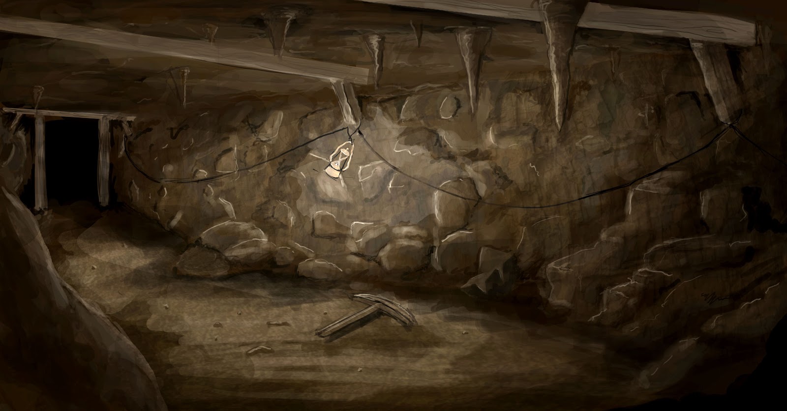 JezArt!: Concept art for current Game Project - The Mine