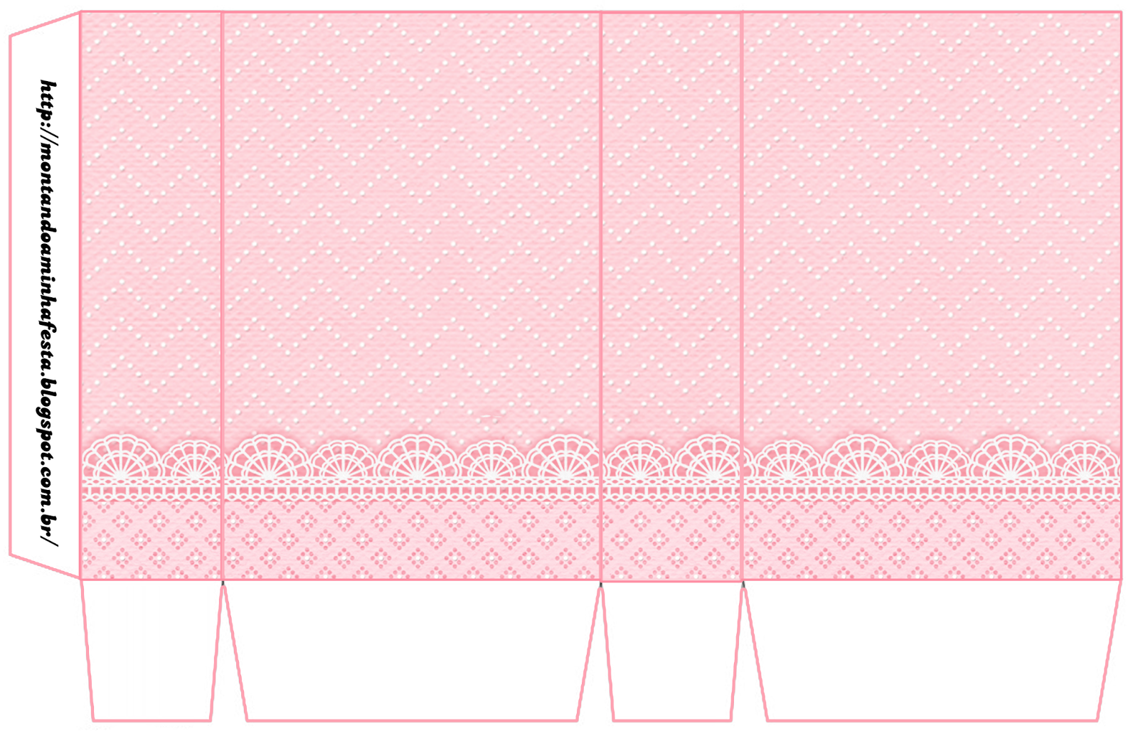 Light Pink Lace: Invitations and Free Printable Boxes. - Oh My Baby!
