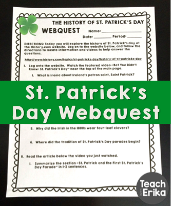 Teach With Erika: Keep 'em Focused on St. Patrick's Day: History.com ...