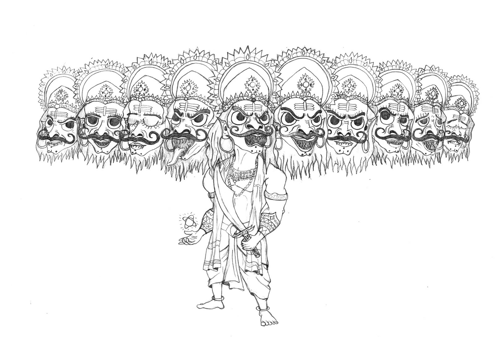 Ravan Sketches Sketch Coloring Page