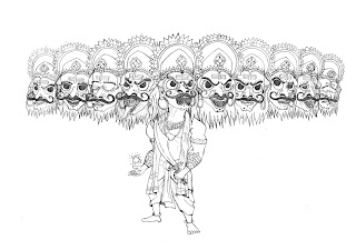 Saumitra Kabra: Raavan Illustration