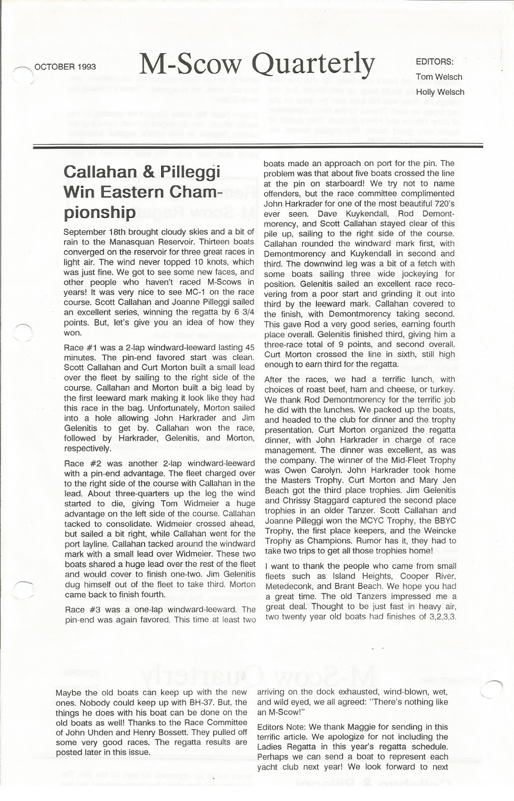 North American M-Scow Association: Photo Gallery