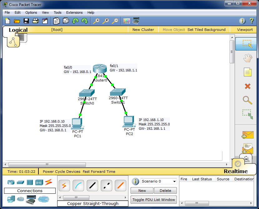 cadeiraip: Primeiro passos com Packet Tracer