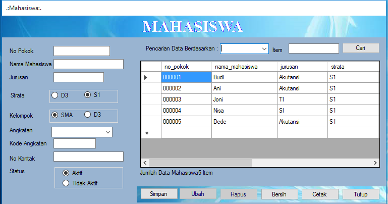 Contoh Desain Form Vb.Net Sederhana - Ngodingdulu.com
