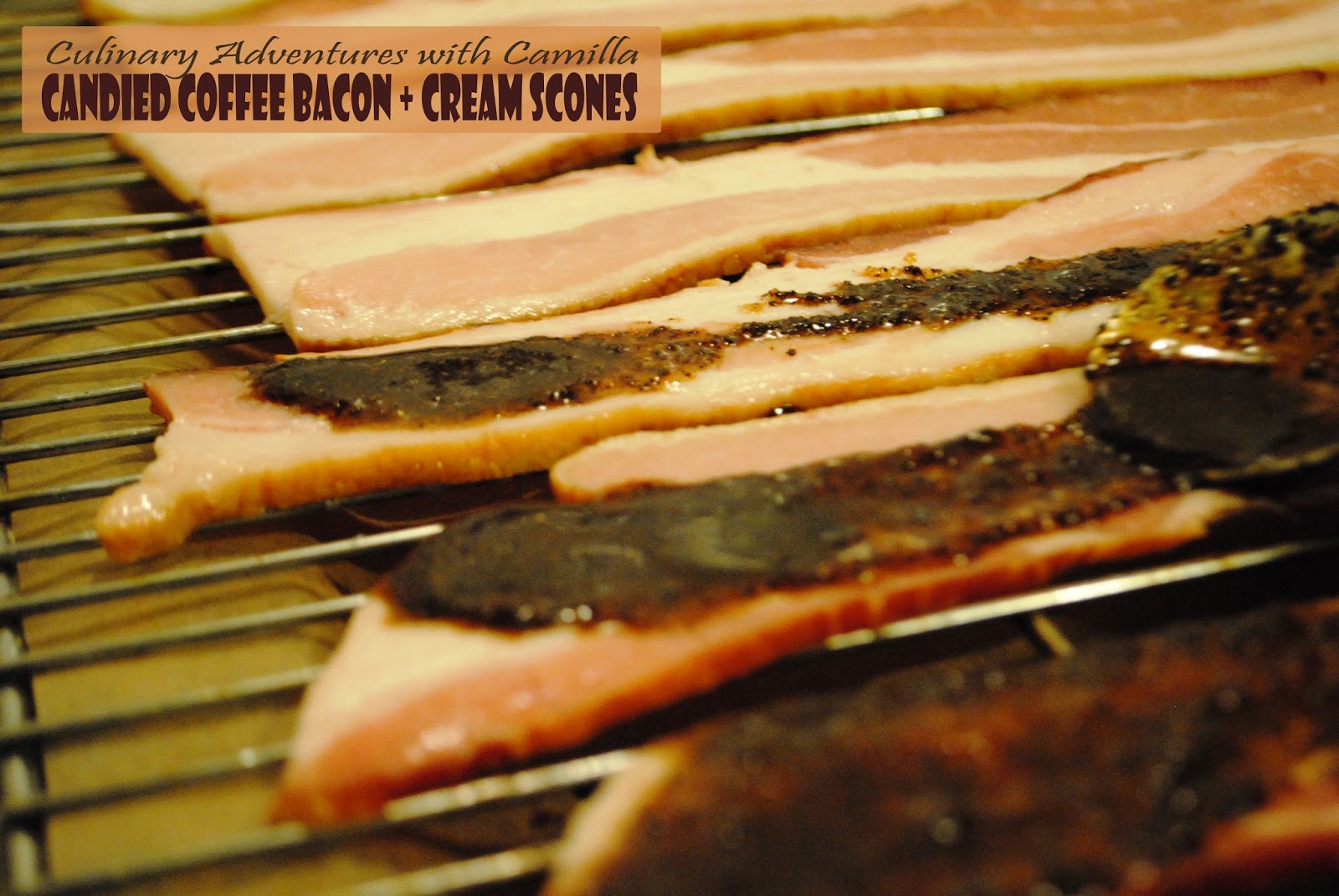 Culinary Adventures with Camilla: Candied Coffee Bacon and Cream Scones