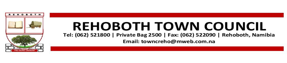 REHOBOTH TOWN COUNCIL - NAMIBIA: RTC - NEWS UPDATES