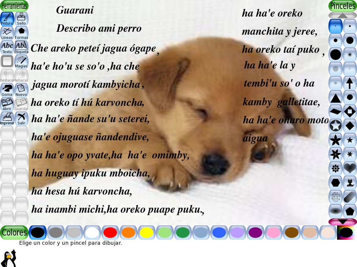 redaccion en Lengua Guarani. ~ Escuela Básica Nº 6715 Sagrada Familia