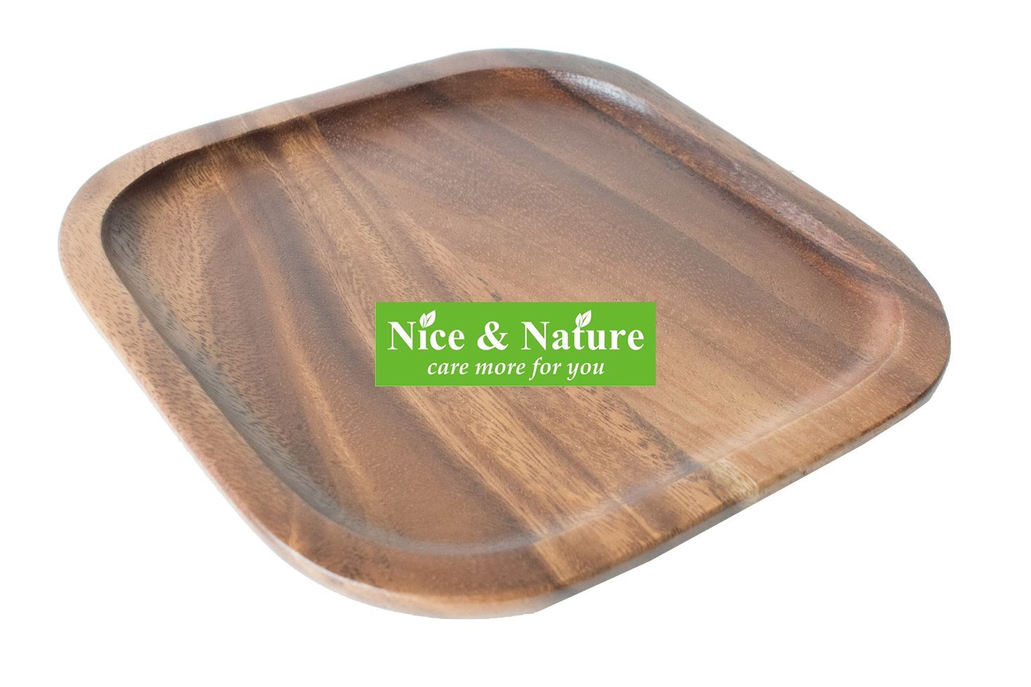 Oma Loves U!: Acacia Wood Plate Set of 4, Acacia Square Plates #Acacia