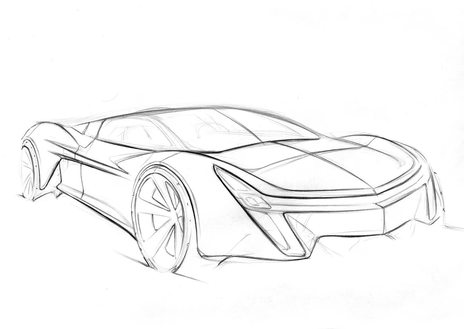 Corvette Drawing Outline