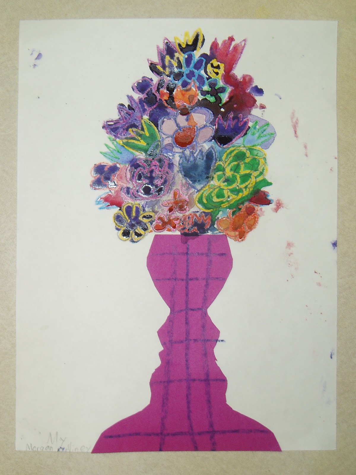 Miss Young's Art Room: 3rd Grade Negative Space Face Vases