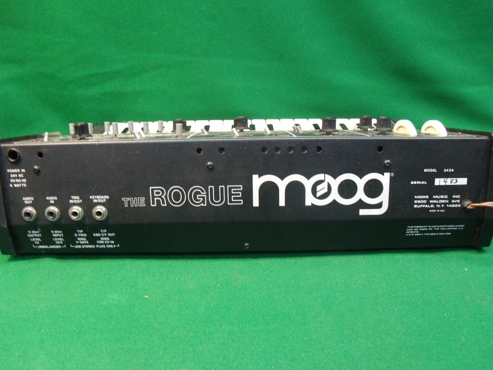 MATRIXSYNTH: Moog Rogue Vintage Analog Synthesizer Model 342A SN 1483