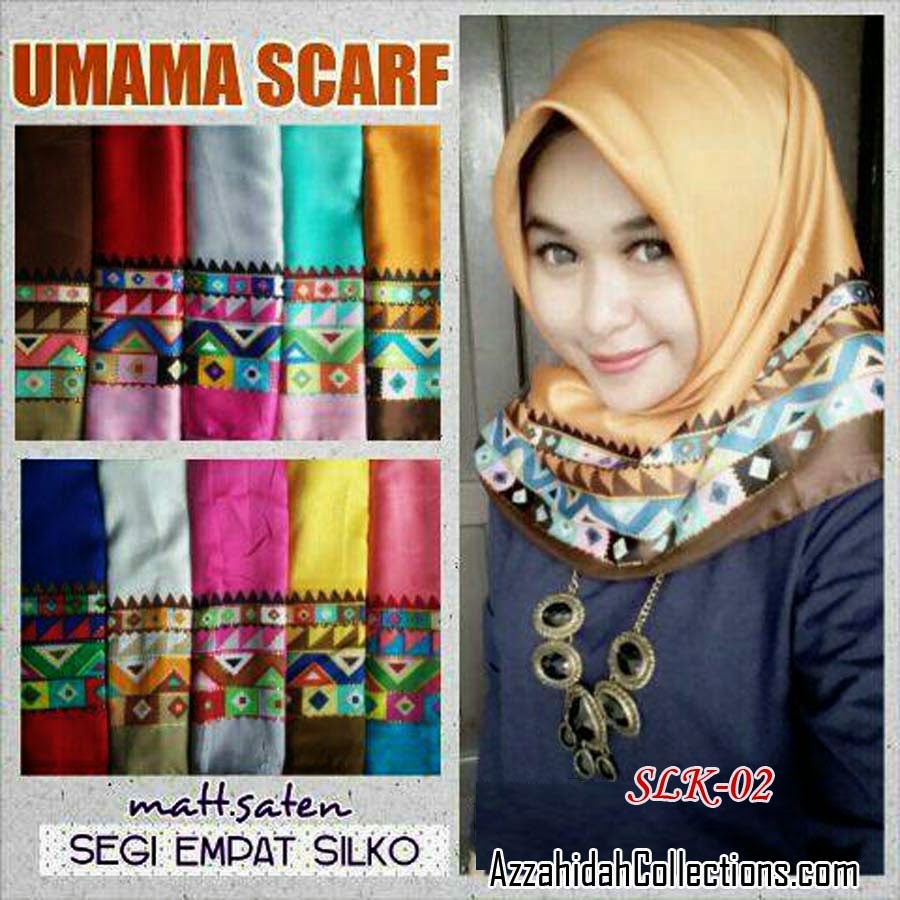 Jilbab Segi Empat Umama Scarf Silko | Kerudung Paris Polos