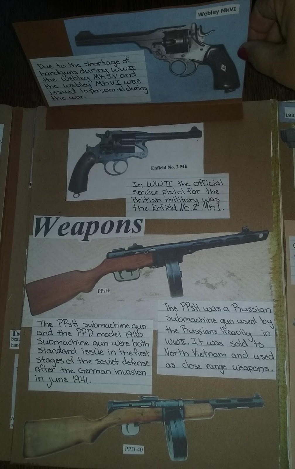 The Many Hats of M.E.L.: Manila folder lapbook WWII school project