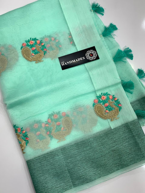 Latest tissue organza sarees