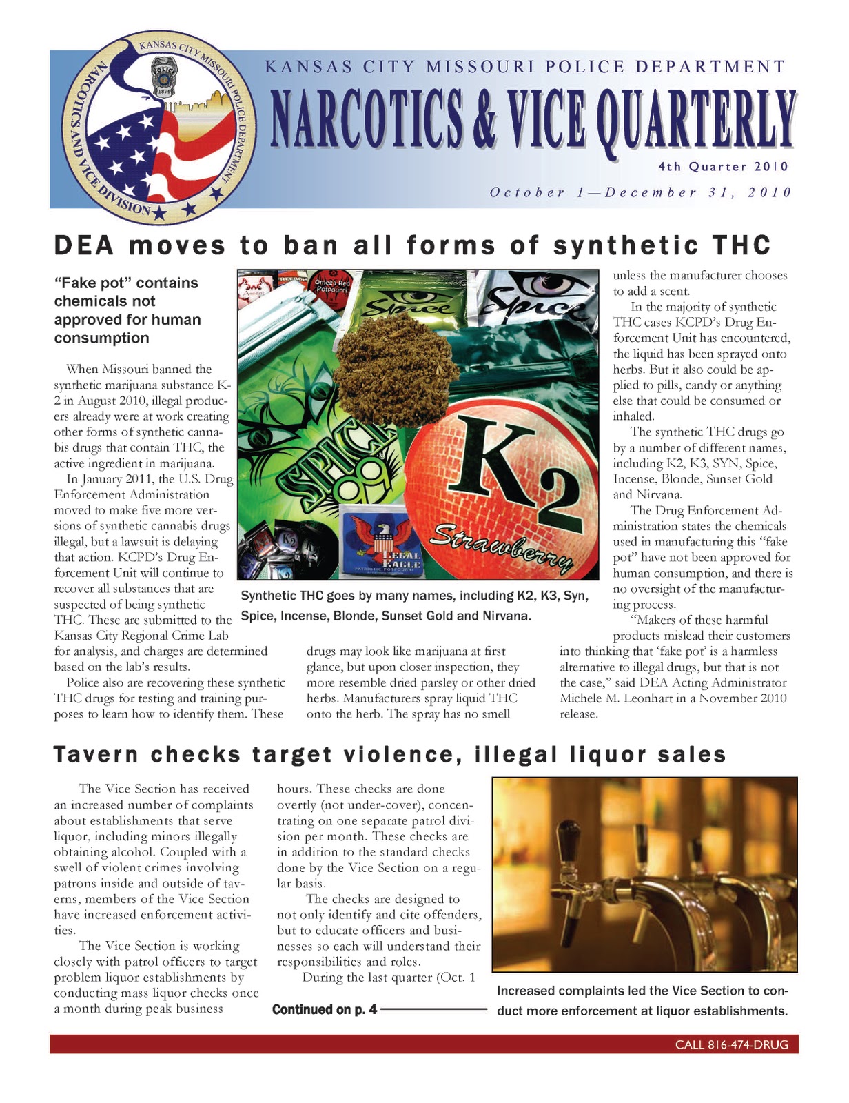 KCPD Chief: Latest Narcotics & Vice Quarterly newsletter highlights ...