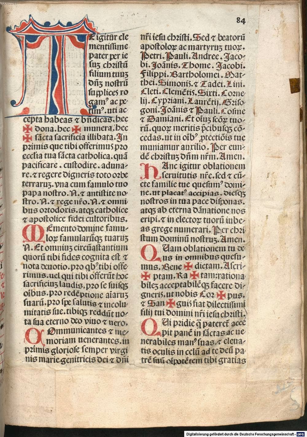 Saints and Old Testament Righteous of the Canon of the Mass ...