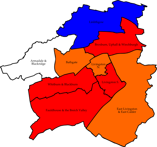 Map of West Lothian Province Area