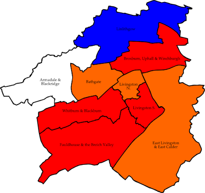 Map of West Lothian Province Area