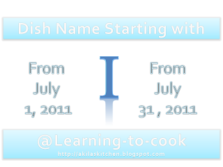 Dish Name Starts with I - Learning-to-cook