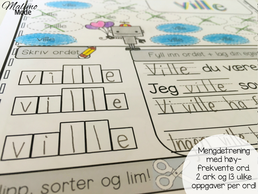 Malimo Mode NO: Vi koser oss med høyfrekvente ord!