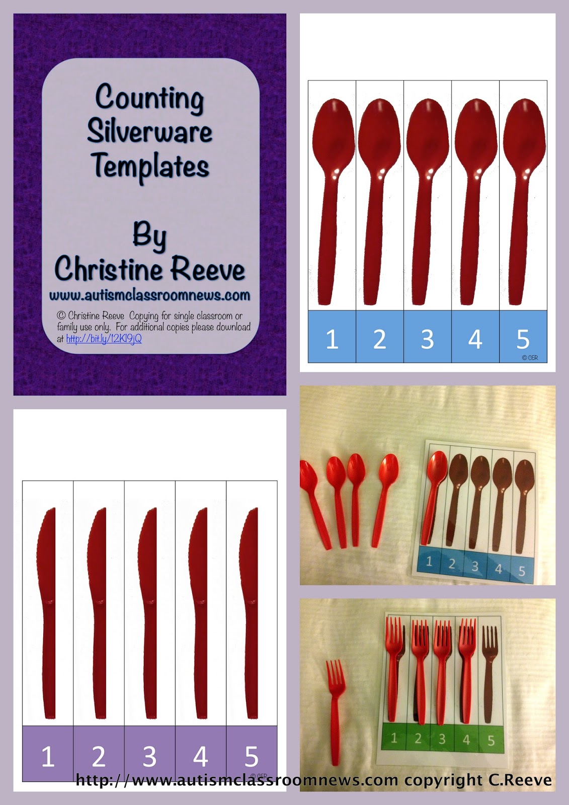 Counting Templates {freebie} - Autism Classroom Resources