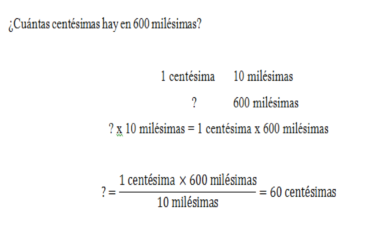 Números Decimales : CONVERSIÓN DÉCIMAS CENTÉSIMAS