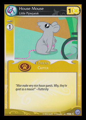 My Little Pony House Mouse, Little Pipsqueak Premiere CCG Card | MLP Merch
