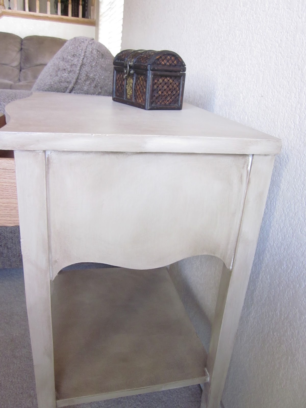 My Rustic Relics: Antique beige end table