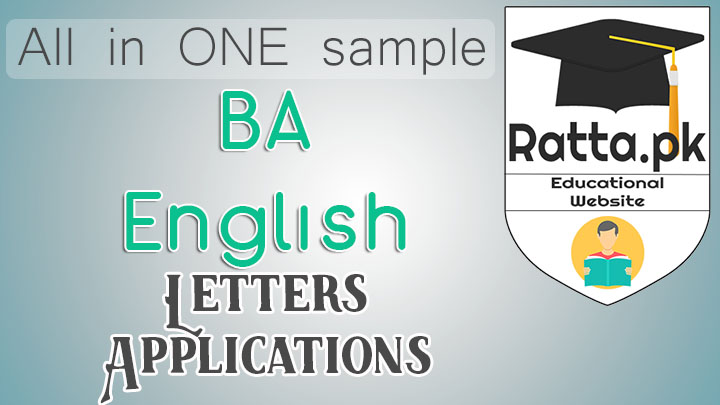 B.A English Notes of Letters / Applications - multi topics Letter and ...