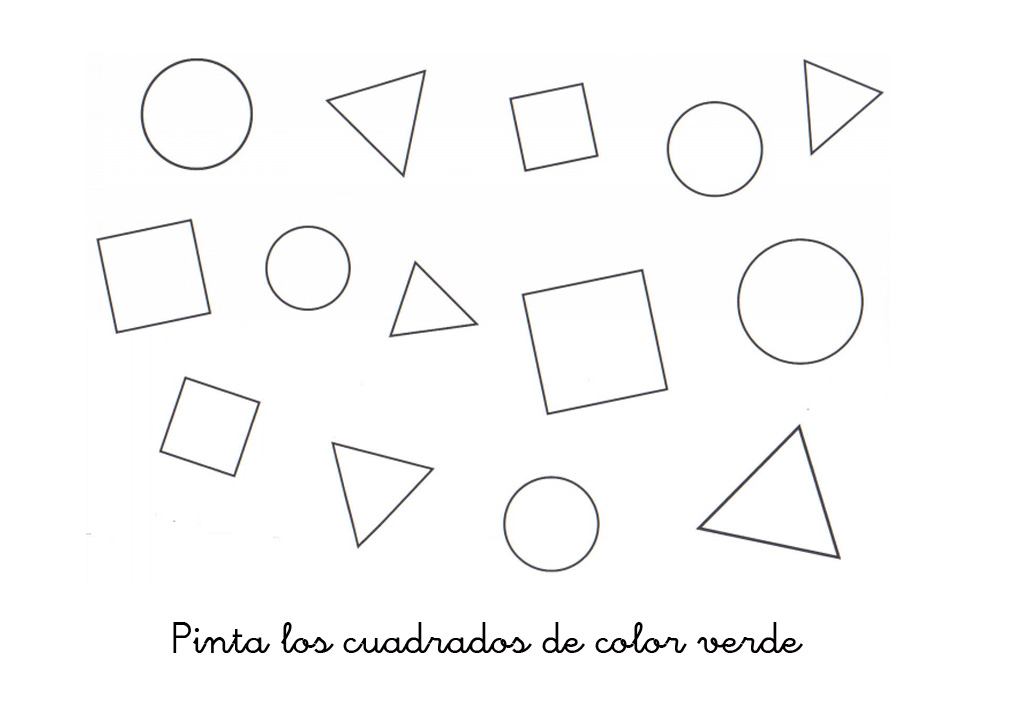 Trabajando en Educación Infantil: 10 fichas para identificar el cuadrado