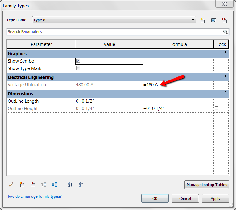 BIM Chapters: Family Type Formula Tips