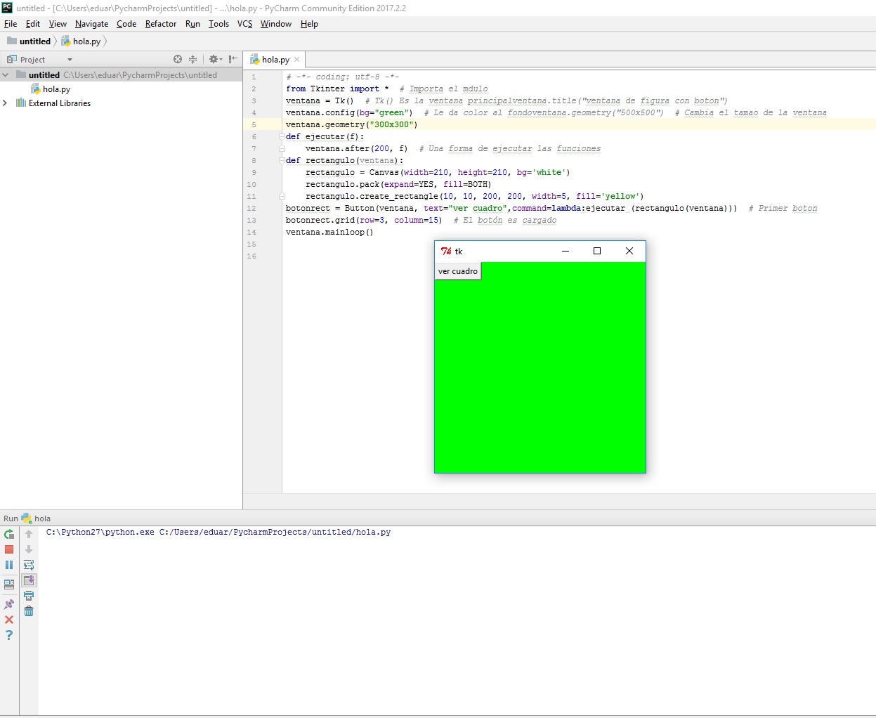 Eduardo Pablo Aquino Sanchez : Practica de figuras en python con tkinter del dia 06/09/2017